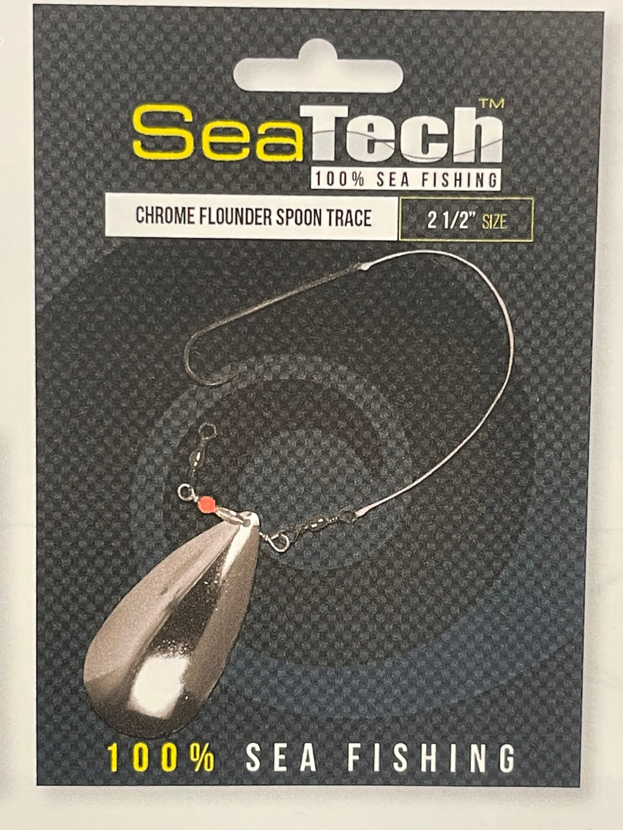 SeaTech Chrome Flounder Spoon – Baits'R'Us