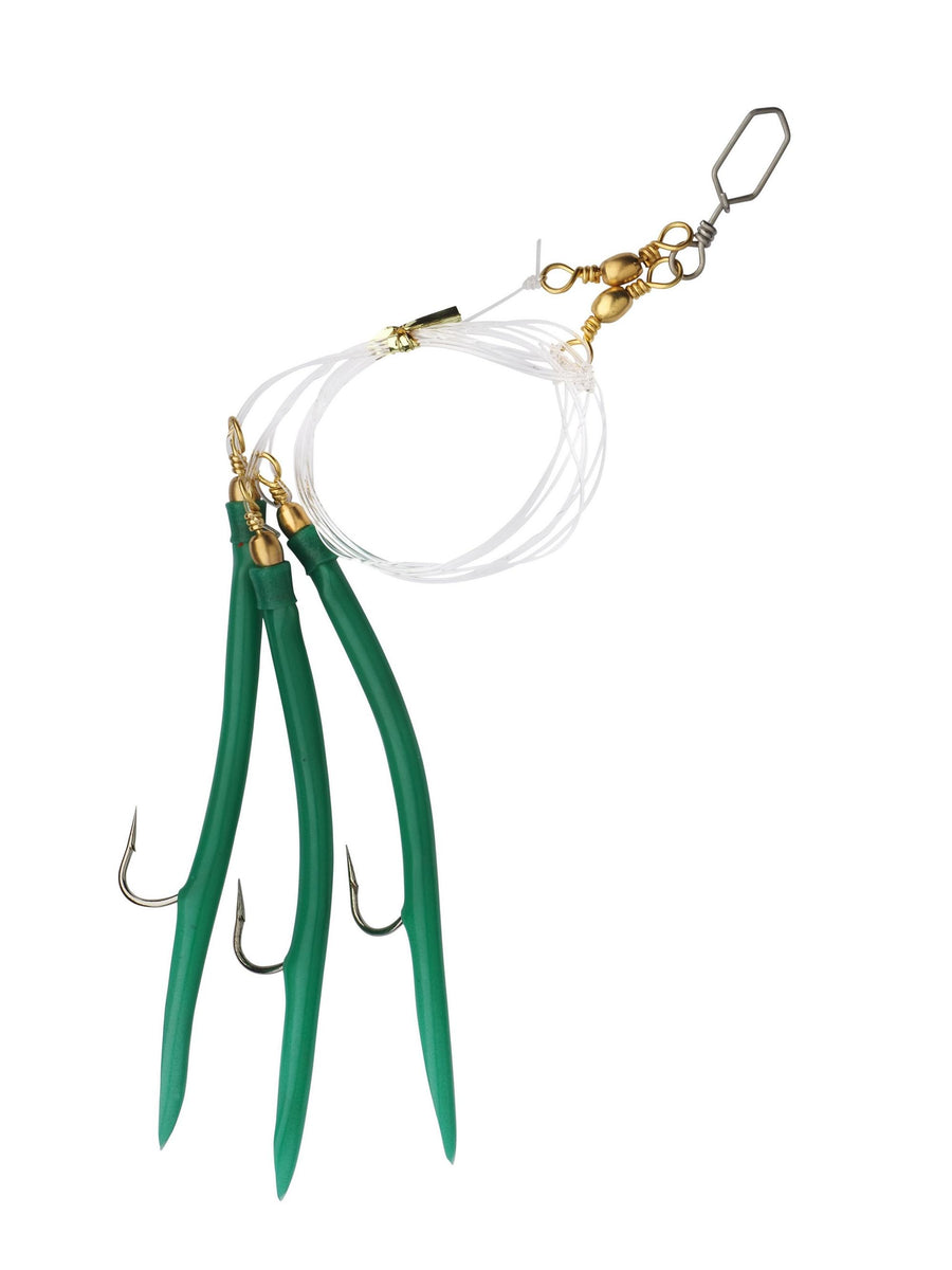 Shakespeare SALT Gummi Makk Rig 5/0 Green - Rigs – Baits'R'Us