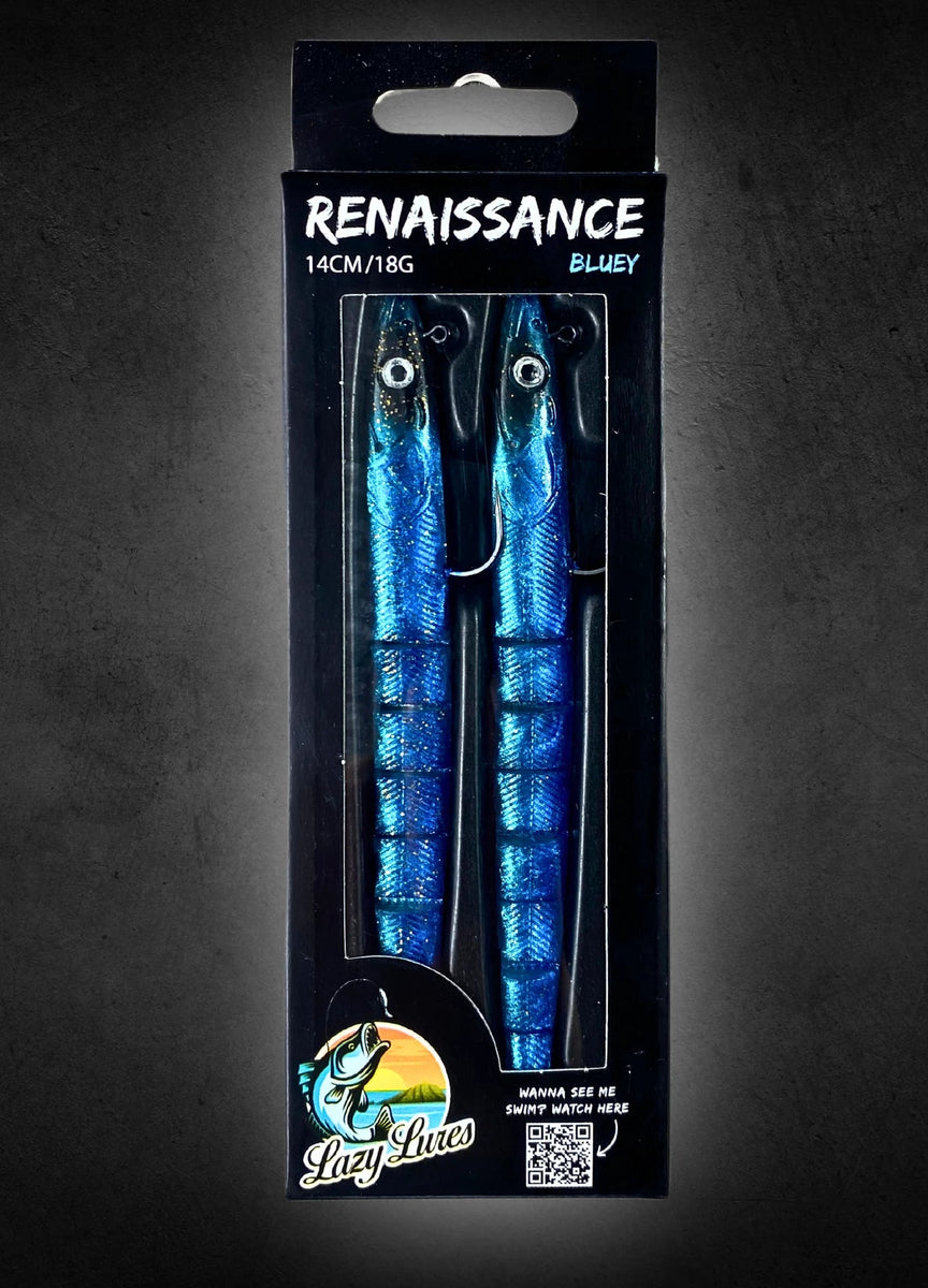 Lazy Lures Renaissance Eels - Bluey – Baits'R'Us