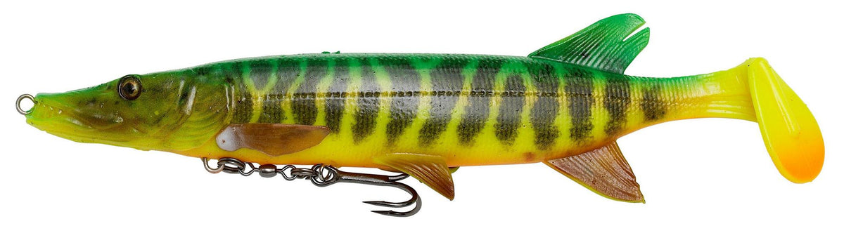 Savage Gear 4D Pike Shad - 20cm/65g - Firetiger – Baits'R'Us