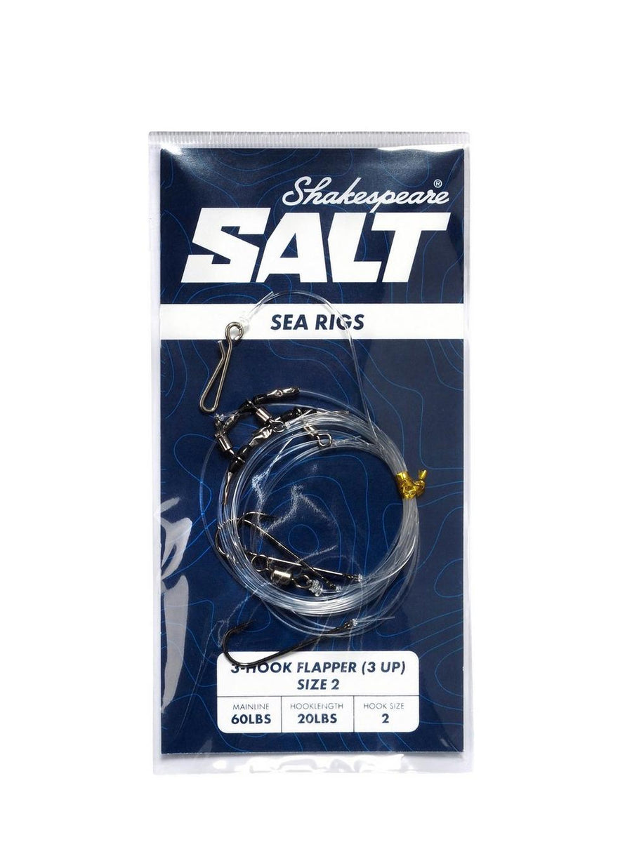 Shakespeare SALT 3-Hook Flapper 3 up size 2- Rigs – Baits'R'Us