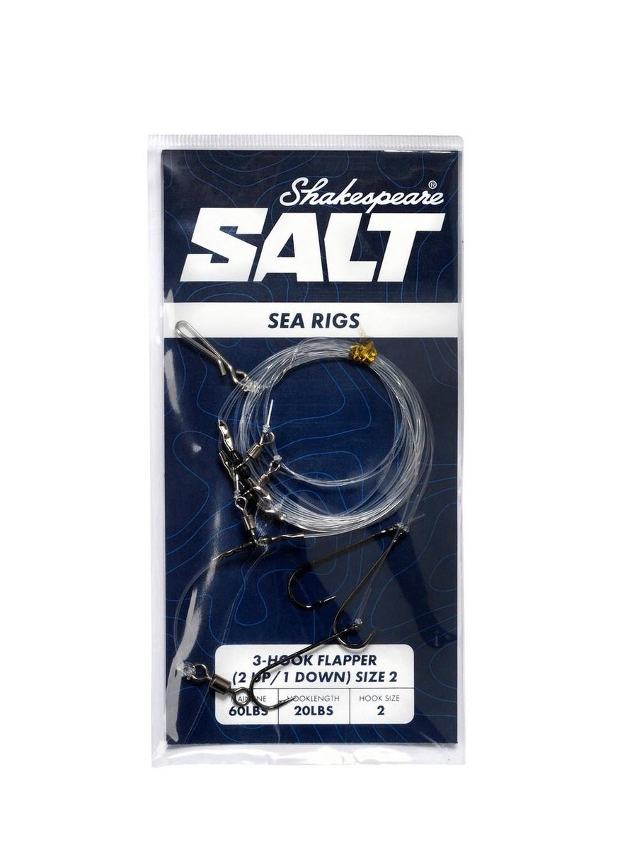 Shakespeare SALT 3-Hook Flapper 2 up/1 down size 2- Rigs – Baits'R'Us