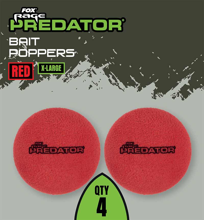 Fox Rage Predator Bait Poppers - Red – Baits'R'Us